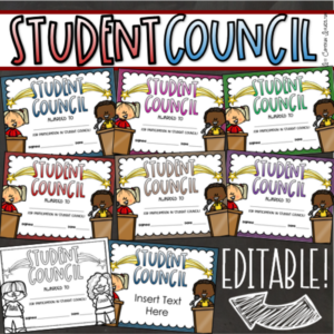 student council printable award certificates