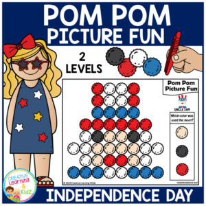 pom pom picture fun - independence day