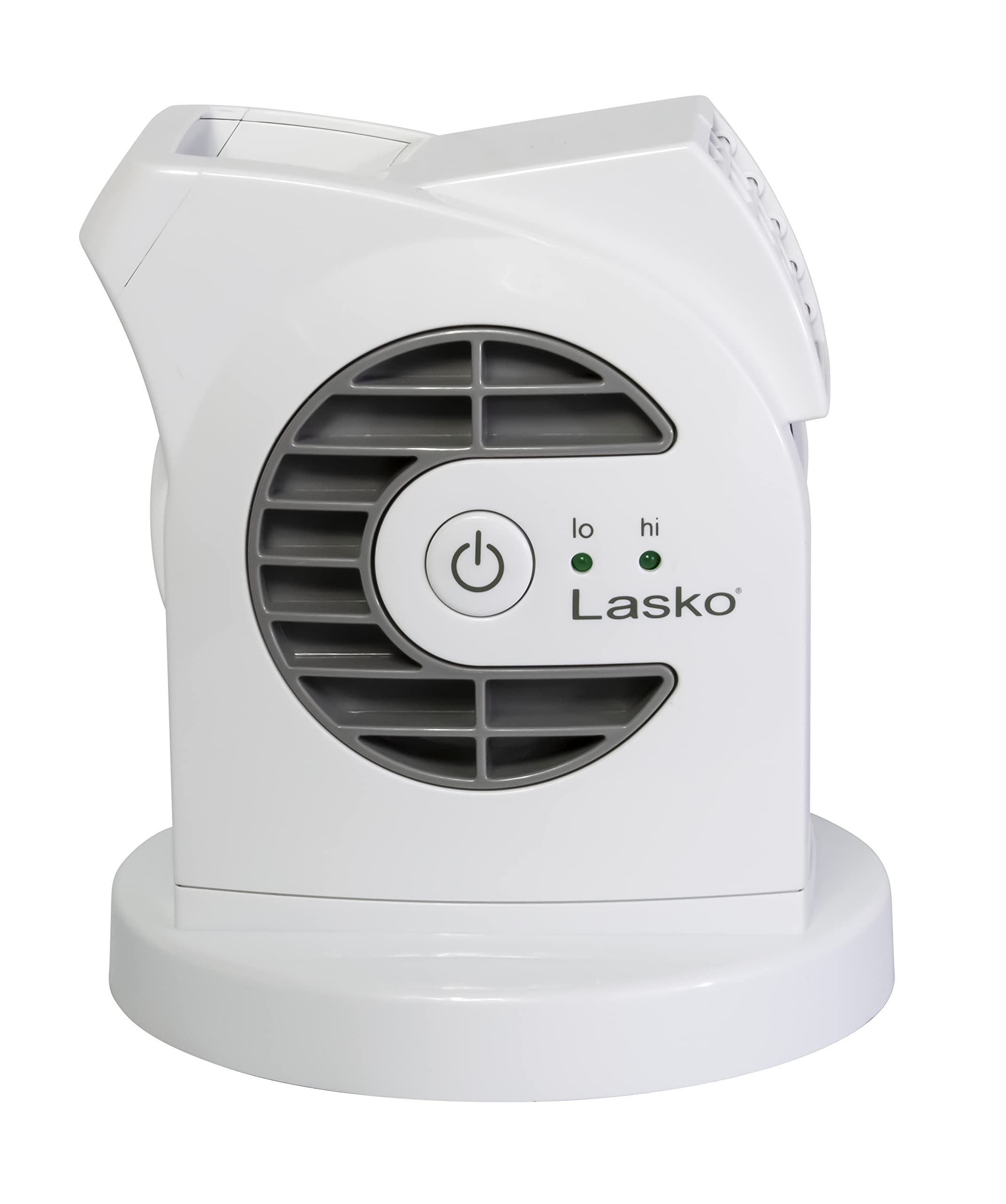 Lasko MyCool D300 Mini USB Desk Fan with 40in. USB Cable and Bonus AC Adapter – Small Quiet Portable Personal 2-Speed Fans for Staying Cool at Home, Work, Office, Dorm, Car, and Travel, White