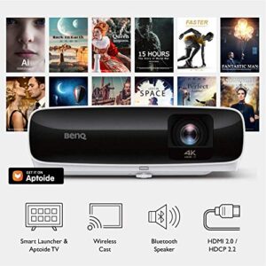 BenQ TK810 4K HDR Wireless Smart Home Projector | Streaming App Ready | iPhone Android Casting Support | Built-in Bluetooth 4.0 for Wireless Speaker