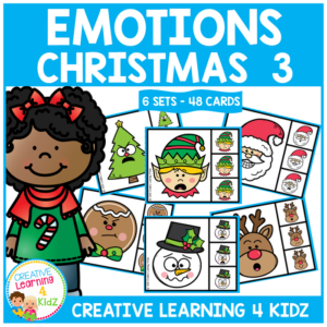 emotions clip cards - christmas 3