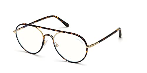 Tom Ford Blue Block Eyeglasses TF5623B 056 Havana/Gold 54mm FT5623