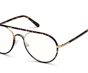 Tom Ford Blue Block Eyeglasses TF5623B 056 Havana/Gold 54mm FT5623