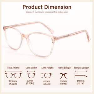 Madison Avenue Blue Light Blocking Glasses Anti Eyestrain UV Glare Blue Light Glasses for Women TV Phone Computer Gaming Eyeglasses (Crystal Brown)