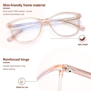 Madison Avenue Blue Light Blocking Glasses Anti Eyestrain UV Glare Blue Light Glasses for Women TV Phone Computer Gaming Eyeglasses (Crystal Brown)