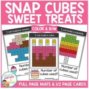 snap cubes activity - sweet treats