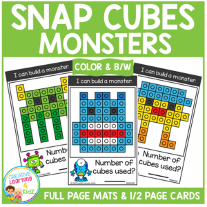 snap cubes activity - monsters