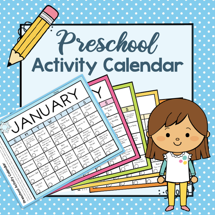 Printable Preschool Homework Calendar - Help Prepare Your Child For Kindergarten