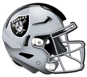 fan creations nfl las vegas raiders unisex oakland raiders authentic helmet wall hanging, team color, 12 inch