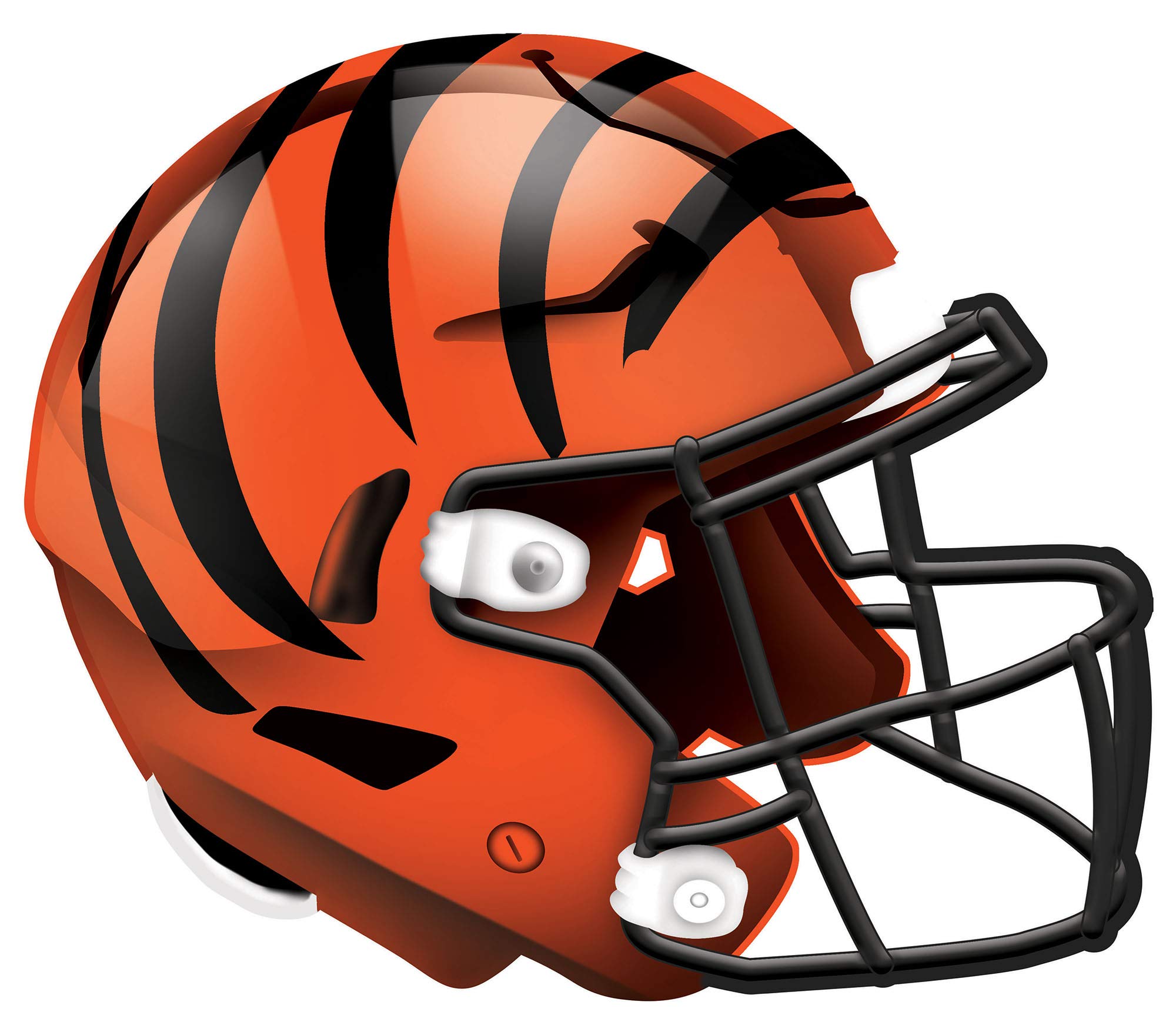 Fan Creations NFL Cincinnati Bengals Unisex Cincinnati Bengals Authentic Helmet, Team Color, 12 inch - Wall Hanging