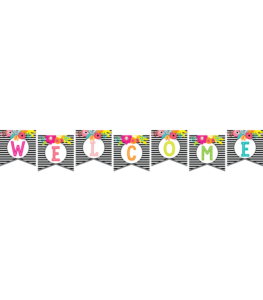 schoolgirl style | simply stylish tropical welcome banner | printable