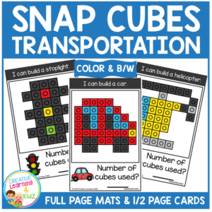 snap cubes activity - transportation