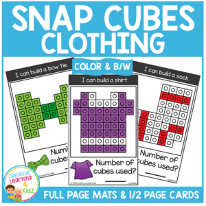 snap cubes activity - clothing