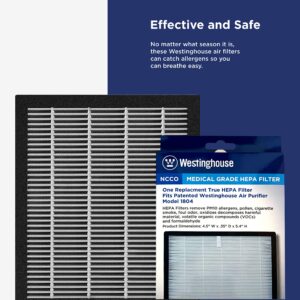 Westinghouse Air Purifier True HEPA Filter Replacement Compatible with 1804 Model (Set of 4)