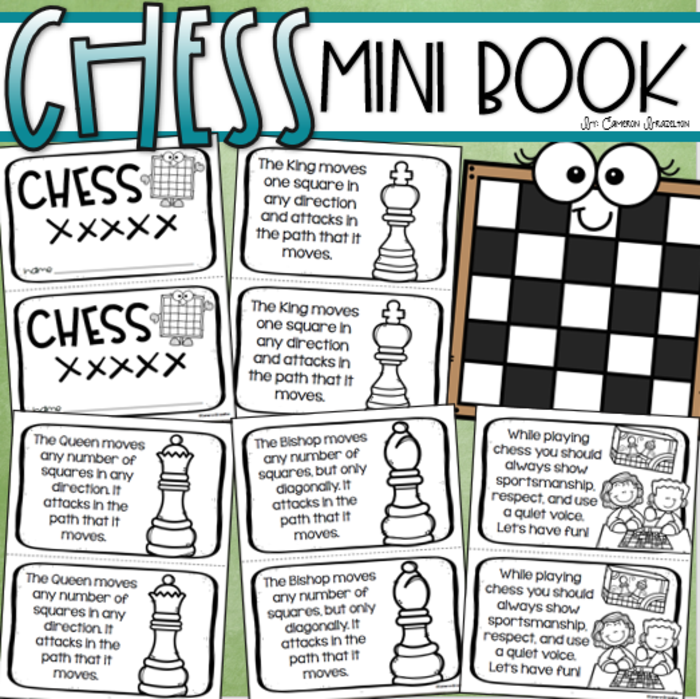 Chess Mini Book Student Reference Sheets