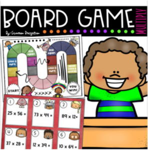 multi digit multiplication printable board game