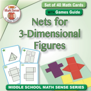 nets for 3-dimensional figures: 40 math cards with games guide 6g18