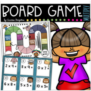 single digit multiplication fact printable board game