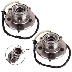 bapmic 515029 front wheel bearing hub assembly compatible with 2000 2001 2002 2003 ford f-150 2004 ford f-150 heritage 4wd 5 lugs w/abs 2pcs