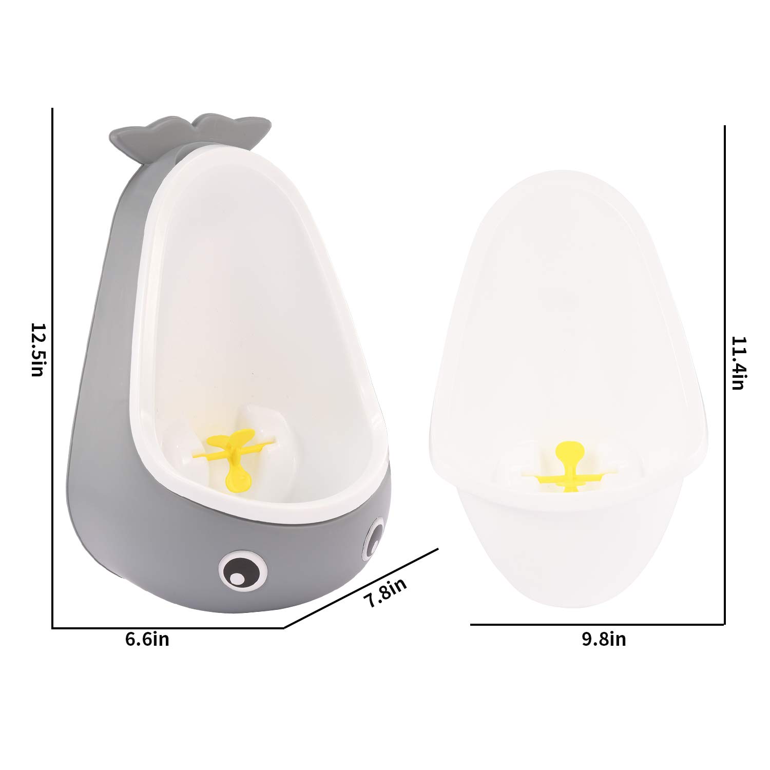 Potty Training Urinal for Boys - Cute Whale Training Urinal/Potty Urinal Pee Trainer Urine(Grey Whale)