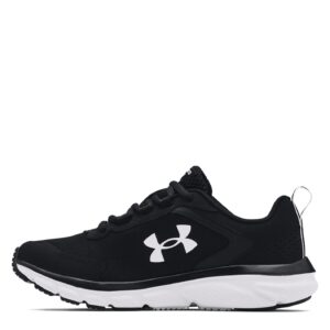 under armour women's charged assert 9, black/white, 10 us