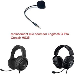 Microphone Replacement mic Boom Compatible for Logitech G Pro G433 Corsair HS35 HS45 Xbox One PS4 Nintendo Switch Computer PC Mac Gaming Headsets