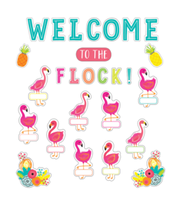 schoolgirl style | simply stylish tropical welcome to the flock bulletin board set | printable