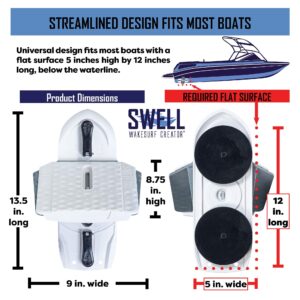 SWELL Wakesurf Creator H3X Plus - The Best Wake Shaper - Extendable Length, Rotating with Hydrodynamic Texture