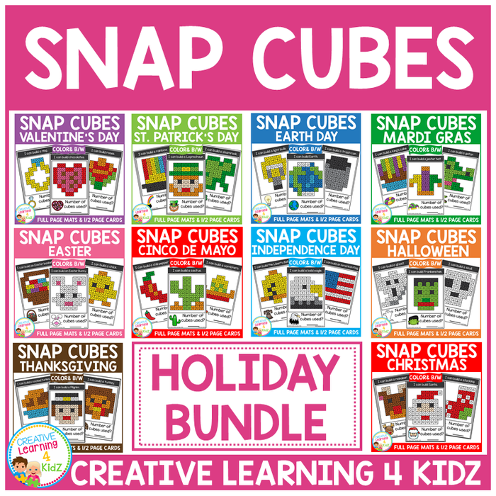 Snap Cubes Activity - Holiday Bundle