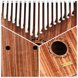 LingTing Kalimba 17 keys Thumb Piano Mbira Finger Piano Gift for Kids Adult Beginners Professional（LT-K17Y）