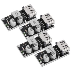 drok usb buck converter, 4pcs dc-dc step down module 6-32v 12v 24v to 5v qc 3.0 charging module power supply voltage regulator volt transformer board