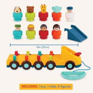 Battat – Toy Bus For Toddlers – Bus Toy With Moving Parts & 9 Figures – Developmental Toy For Babies – Spinning Bus – 18 Months + – Spinning Bus