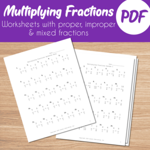 multiplying fractions worksheets