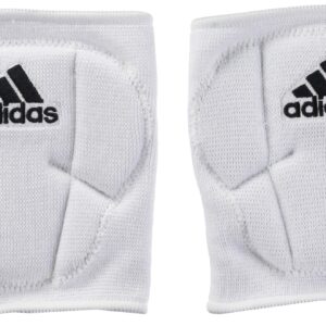 adidas Unisex-Adult Sleek 5 Inch Knee Pad, White/Black, Medium