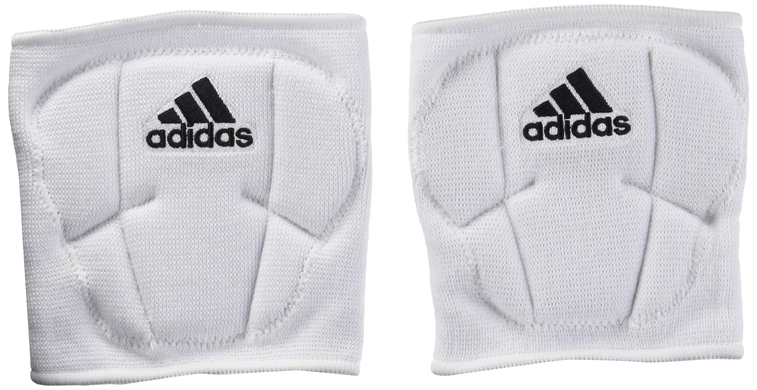 adidas Unisex-Adult Sleek 5 Inch Knee Pad, White/Black, Medium