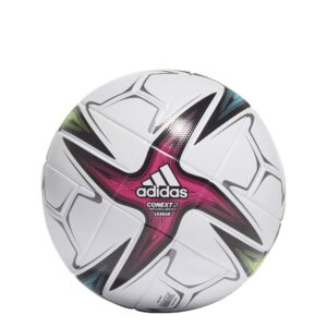 adidas,mens,cnxt21 ball,top:white/black/shock pink/signal green bottom:bright cyan/iron metallic,5