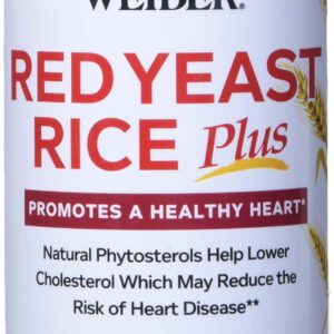 Weider Red Yeast Rice Plus 1200 mg Dietary Supplement 240 Tablets, 240Count