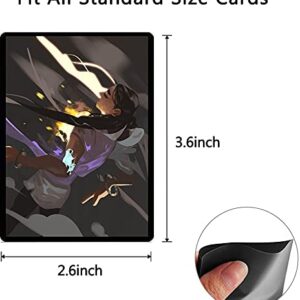 Card Sleeves 2 1/2 x 3 1/2 100 Photocard Protector Perfect for Double sleeving Small Japanese Sized Board Game Penny Sleeve for Sports Trading Kpop Poke Baseball,Magic,MTG Sleeves (Black-200pcs)