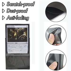 Card Sleeves 2 1/2 x 3 1/2 100 Photocard Protector Perfect for Double sleeving Small Japanese Sized Board Game Penny Sleeve for Sports Trading Kpop Poke Baseball,Magic,MTG Sleeves (Black-200pcs)