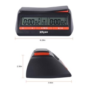 [2023 New] Xflyee Chess Clock - Digital Chess Timer, Available for Portable Timer for Board Games and Chess with Bonus and Delayed Countdown Function Gifts