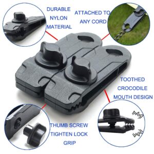 JONMON Tarp Clips, 12Pcs Lock Grip Heavy Duty Awning Tent Clamps Fasteners Holder Set for Outdoor, Camping, Caravan Canopies, Pool, Car Covers