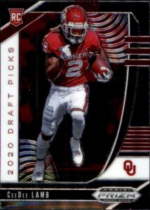 2020 panini prizm draft #104 ceedee lamb draft picks oklahoma sooners rc rookie football trading card