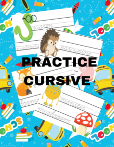 practice cursive writing abc's and words