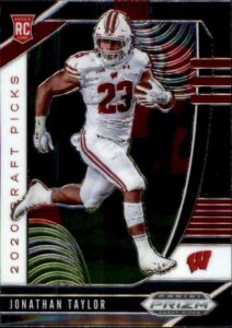 2020 panini prizm draft #106 jonathan taylor draft picks wisconsin badgers rc rookie football trading card