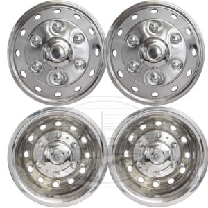 A+ 16” Stainless Steel Front Wheel Simulator for Ford Transit 2015~up – Set of 4