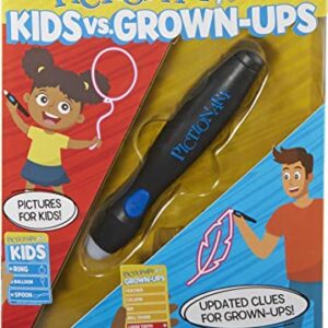 Mattel Games ​Pictionary Air Kids Vs. Grown-Ups Family Game for Game Night with Light Pen and Clue Cards, Connect to Smart Devices