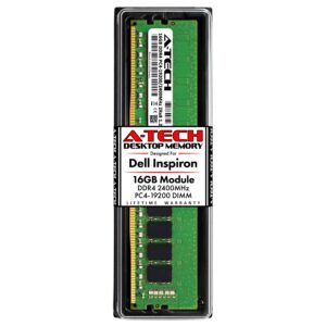 a-tech 16gb ram for dell inspiron 3268, 3668, 5675, 5676 | ddr4 2400mhz dimm pc4-19200 288-pin non-ecc udimm desktop memory upgrade module