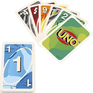 Mattel Games UNO Nothin' But Paper Card Game, Family Game with 100 Percent Paper and Fully Recyclable for 2-10 Players