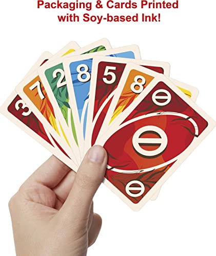 Mattel Games UNO Nothin' But Paper Card Game, Family Game with 100 Percent Paper and Fully Recyclable for 2-10 Players