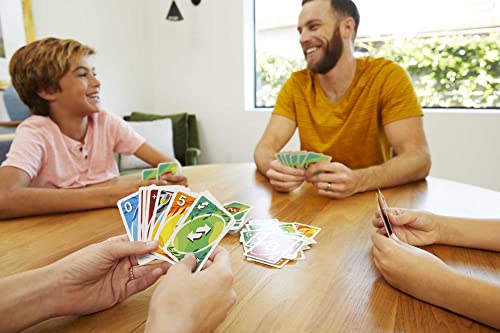 Mattel Games UNO Nothin' But Paper Card Game, Family Game with 100 Percent Paper and Fully Recyclable for 2-10 Players